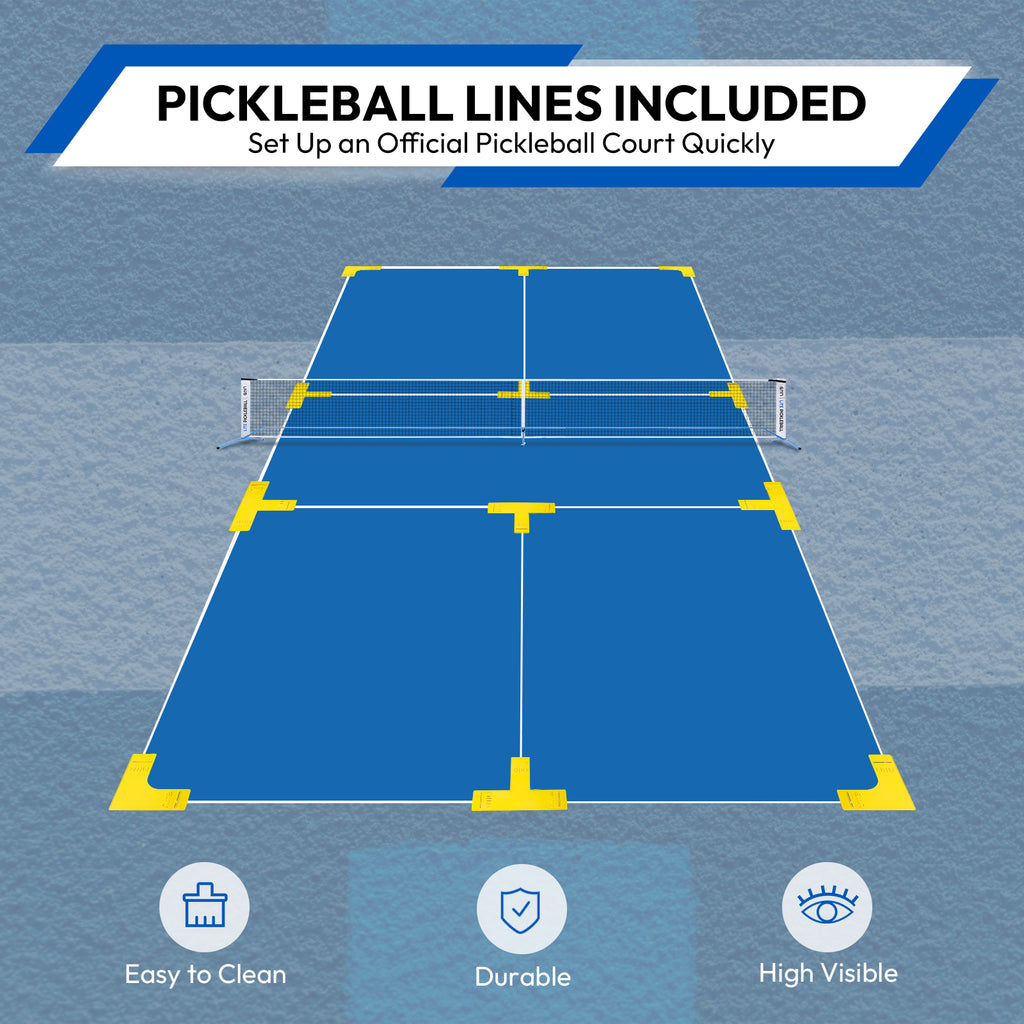 GS-22Lite Pickleball Game Set w/ Portable Net, Paddles & Balls, 22 FT