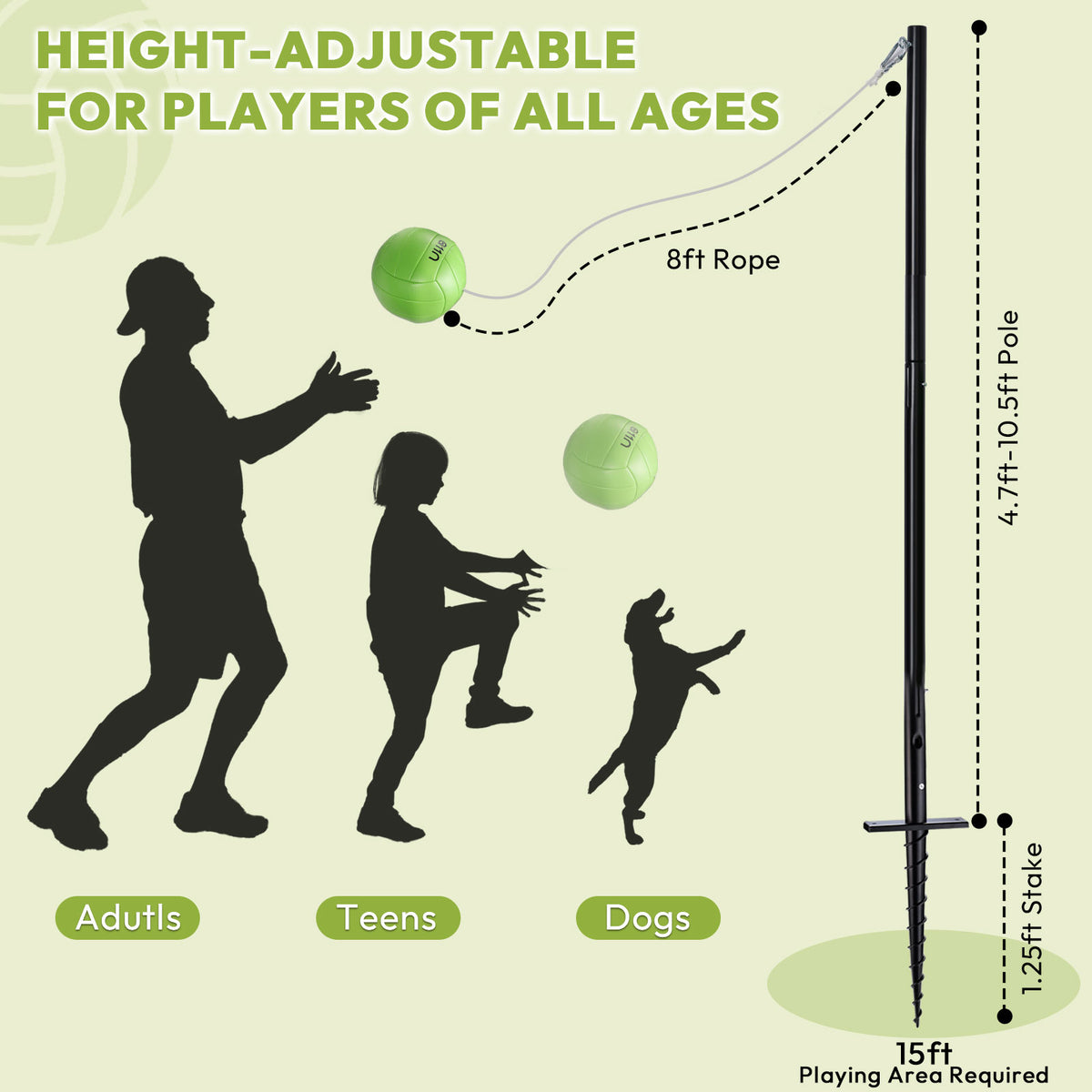 A11N Heavy-Duty Tetherball Set with Ball & Rope | A11N SPORTS