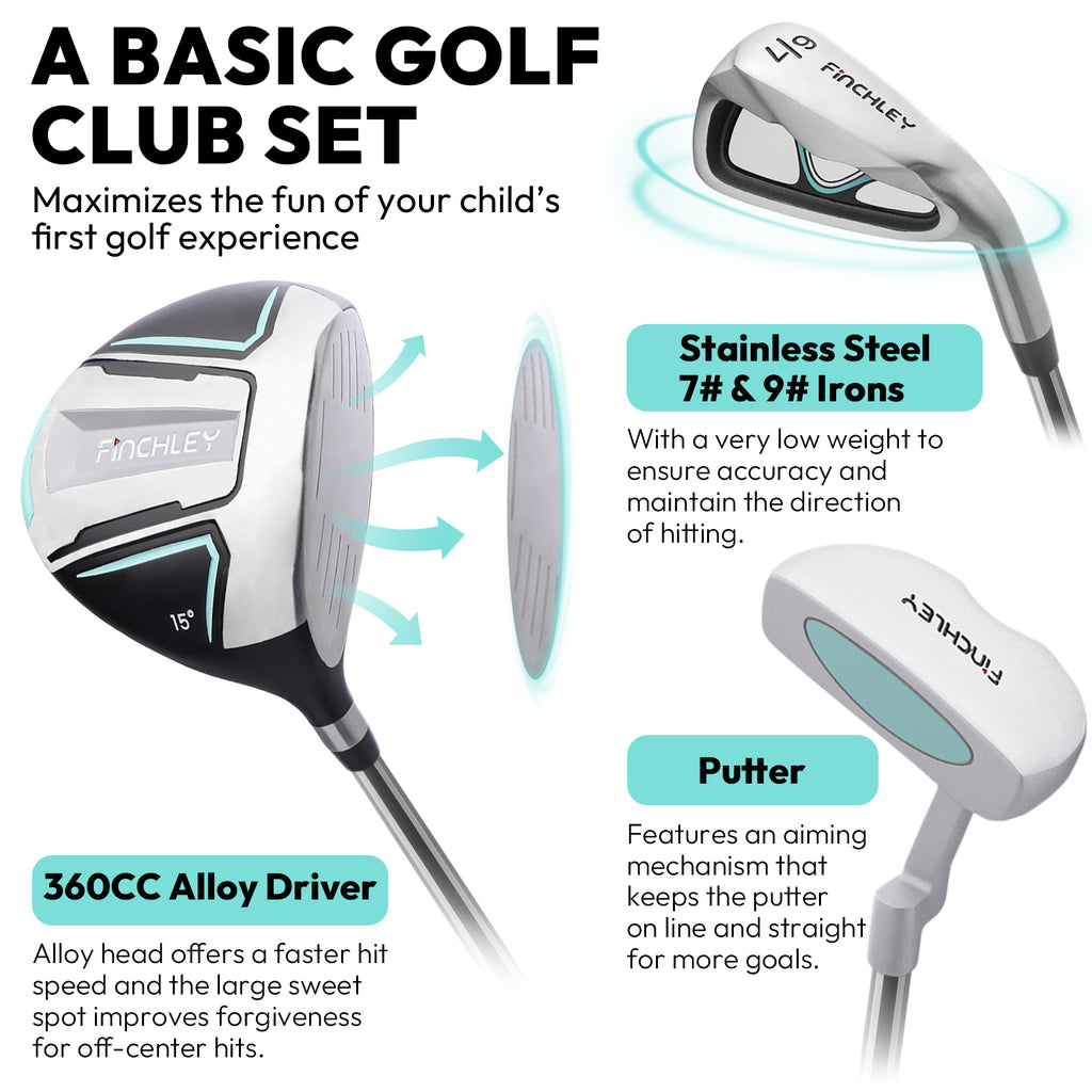FINCHLEY Right-Handed 4-Piece Kids' Golf Set | A11N SPORTS